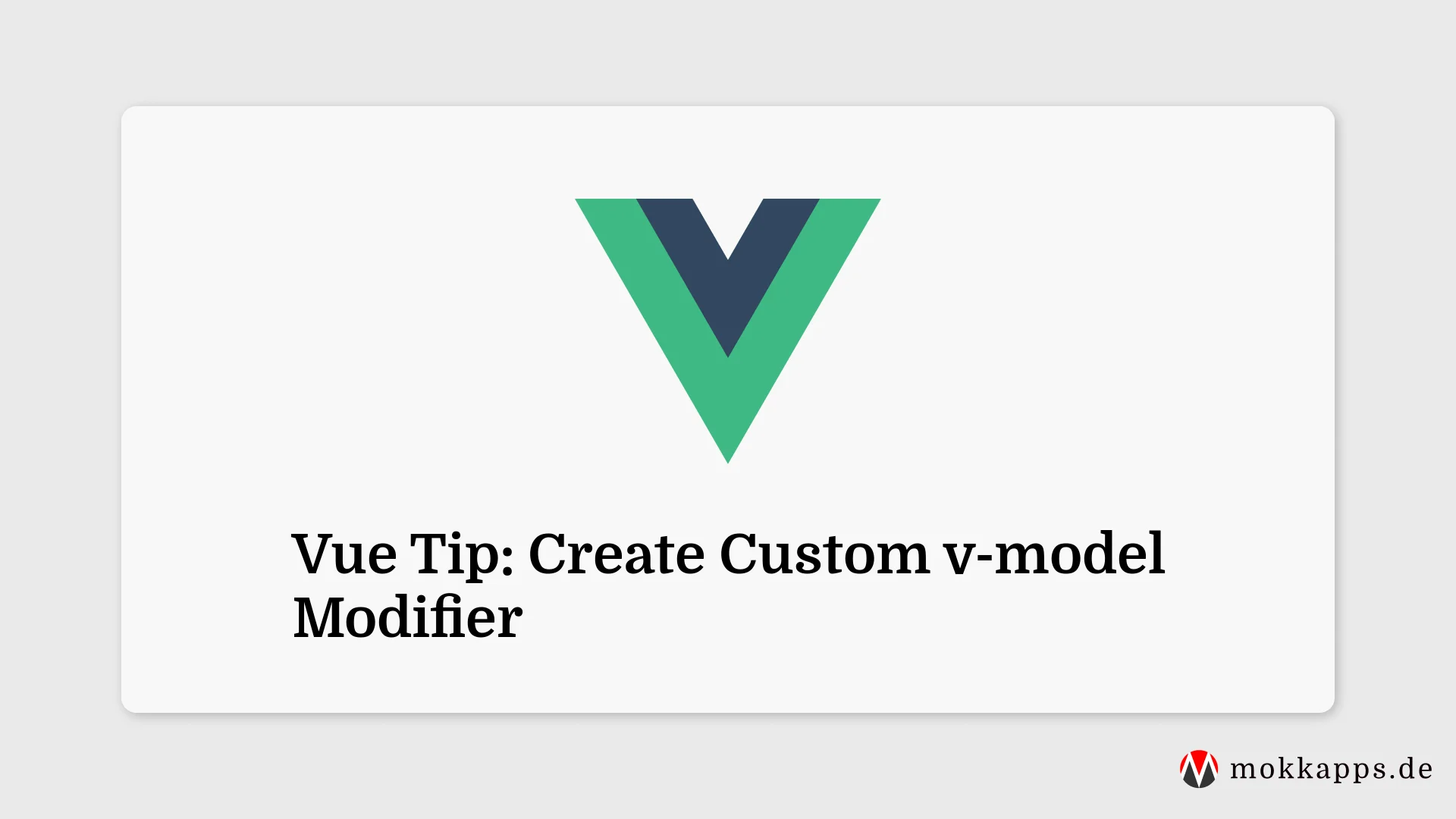 Vue Tip Create Custom V Model Modifier Michael Hoffmann